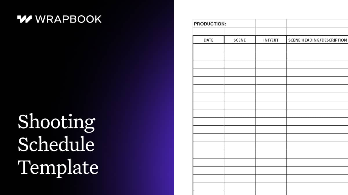 Download The Shooting Schedule Template Wrapbook
